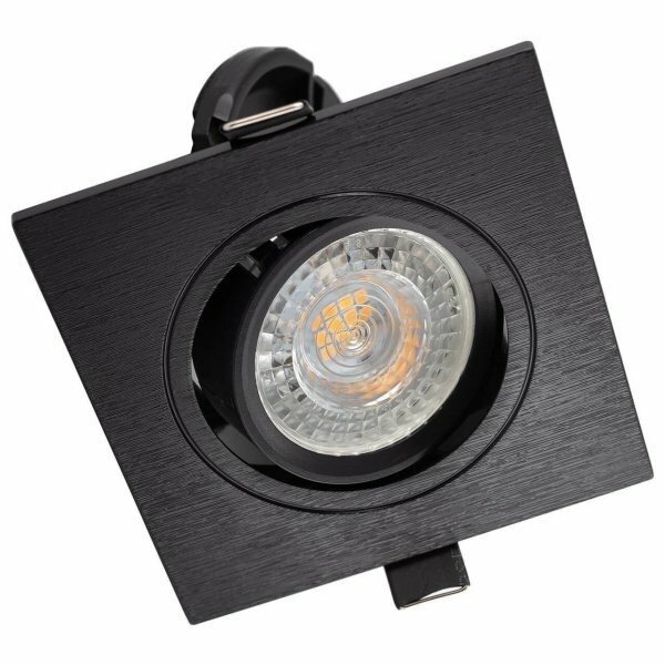 DK3021-BK Встраиваемый светильник, IP 20, 10 Вт, GU5.3, LED, черный, пластик