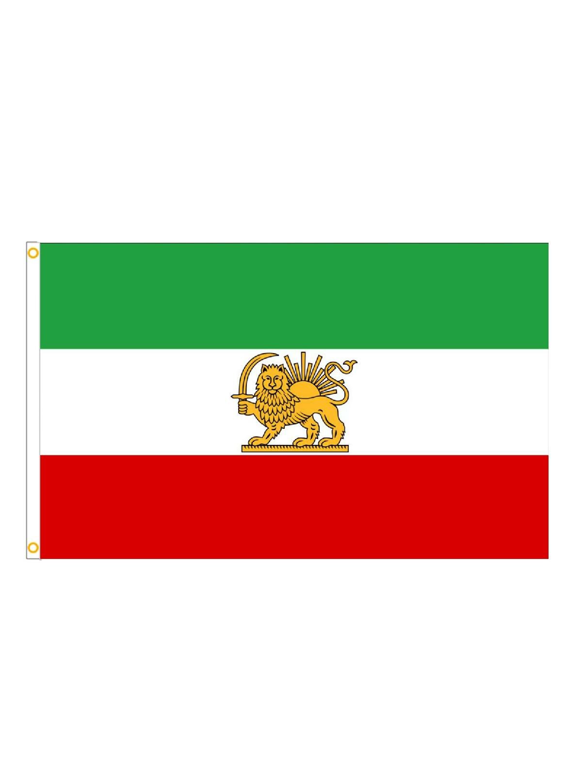 Старый исторический Иранский флаг Ирана с короной Льва Солнца 3x5 футов и бывшие иранские флаги с 2 латунными люверсами, прочными двойными швами и высококачественным полиэстером.