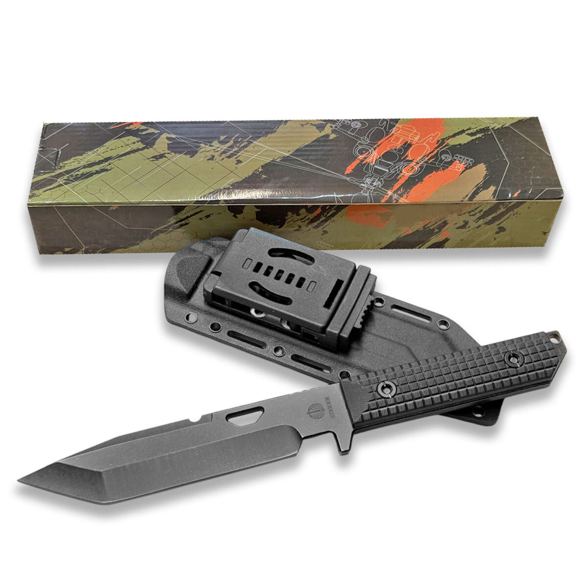 Тактический нож Strider ATS-34 BOS; сталь ATS-34; длина клинка 9.8 см; общая длина 20 см; рукоять G10