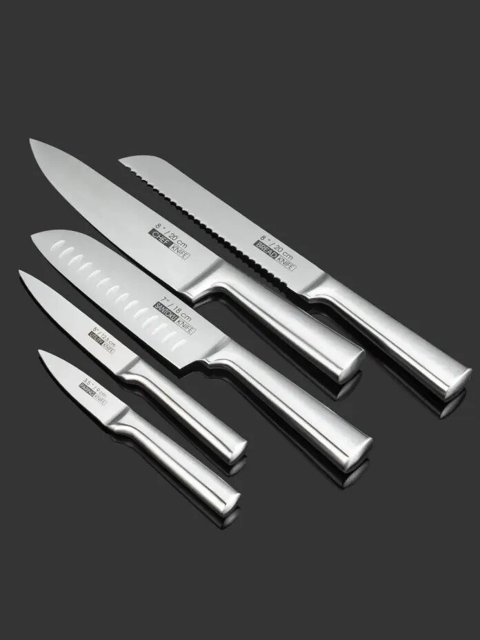 Набор из пяти кухонных ножей Ruher, нержавеющая сталь, в подарочной упаковке
