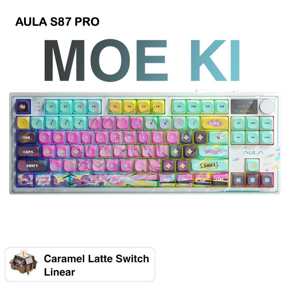 AULA S87 PRO Механическая клавиатура с RGB подсветкой Беспроводная игровая клавиатура Bluetooth