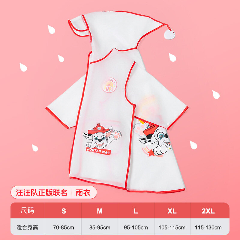 Детский дождевик Paw Patrol для мальчиков и девочек 2025 года, новый водонепроницаемый дождевик для школьников и младенцев в детском саду