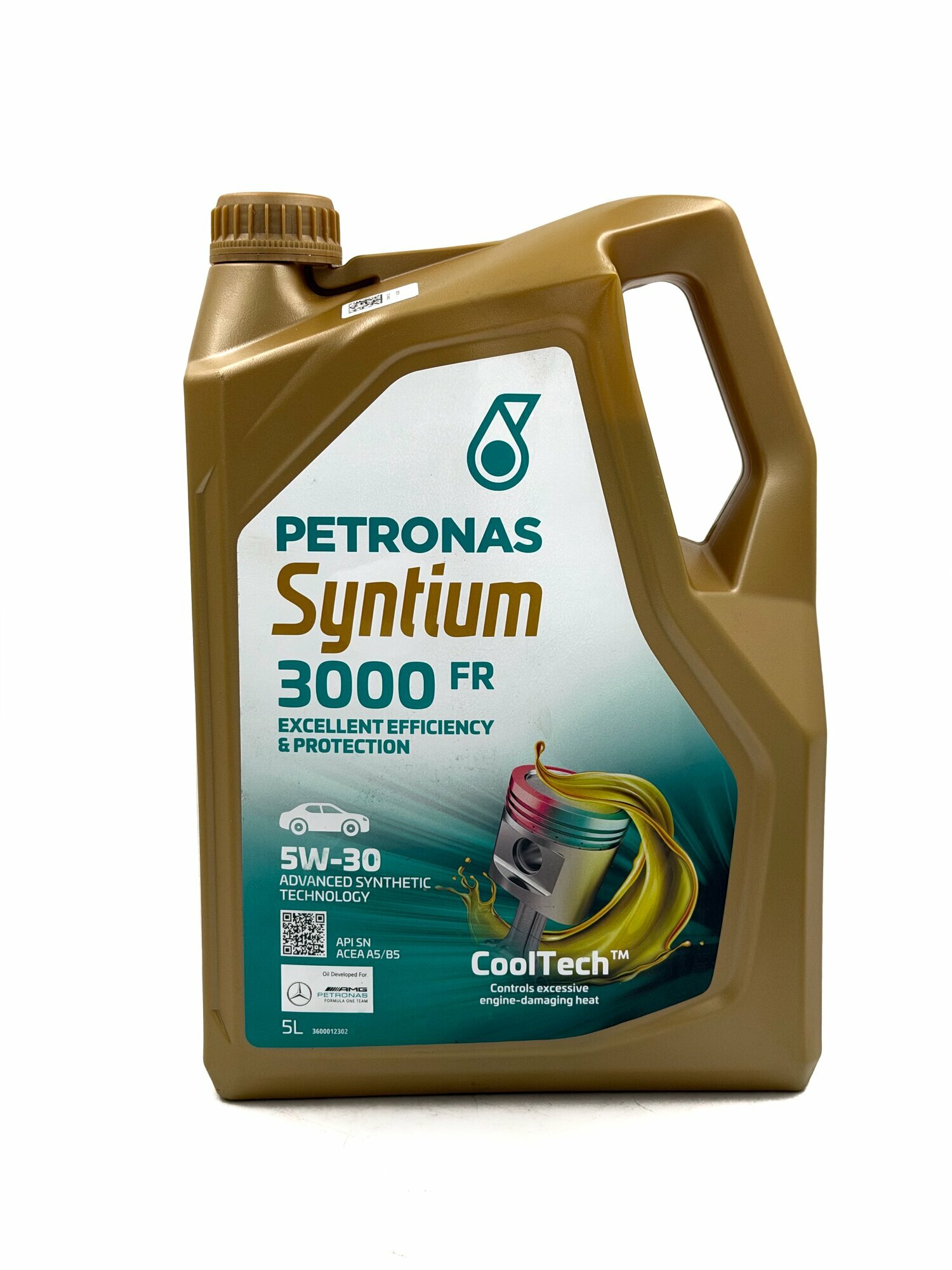 Масло моторное Petronas Syntium 3000 FR 5w-30, 5 литров, синтетическое