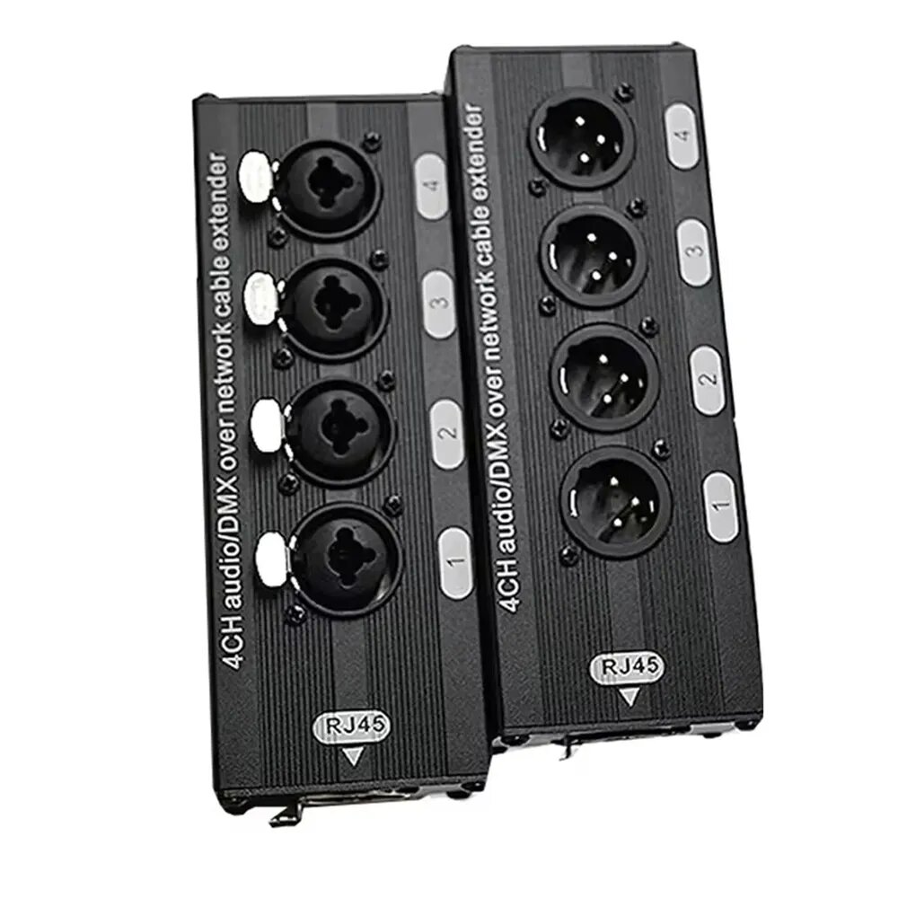 RJ45 CAT5 на 4 канала 3Pin XLR/аудиоудлинитель DMX512 сетевой сигнал позолота для студии звукозаписи