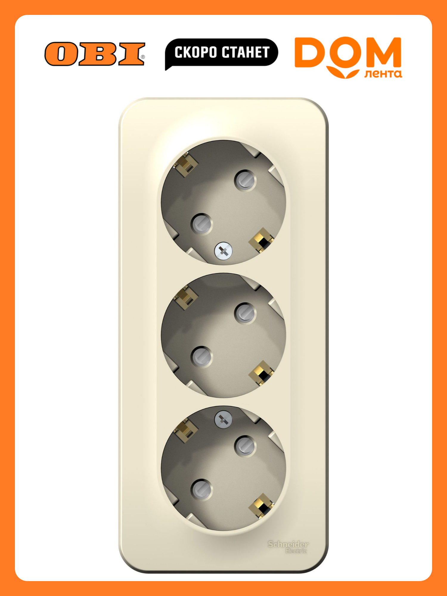 Розетка Schneider Electric Systeme Electric Blanca, BLNRA011312, коричневая, защитные шторки