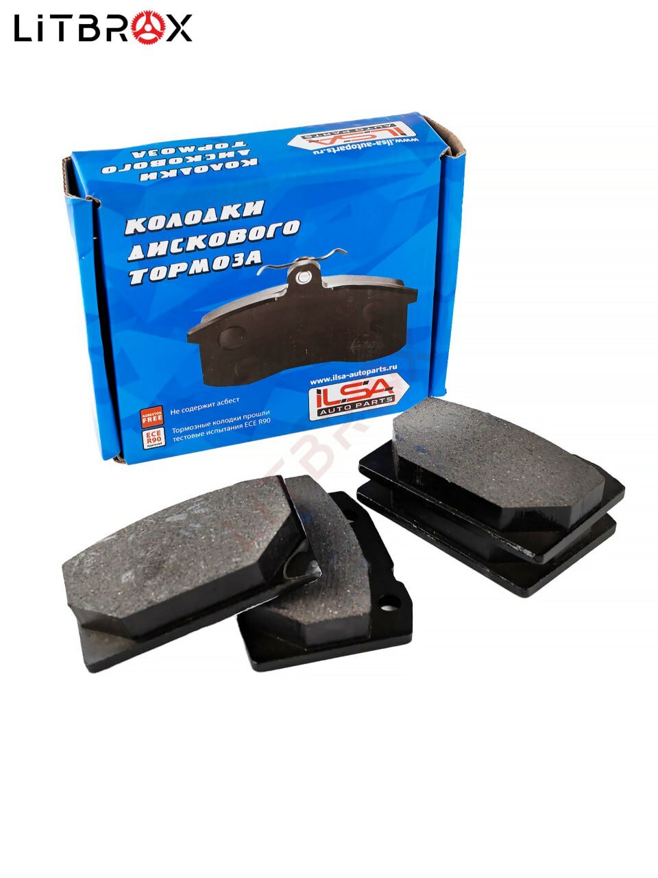 Колодки тормозные (передние) (к-т. 4 шт.) "ILSA" ВАЗ LADA 2101-07 / LS0316 / 2101-3501090