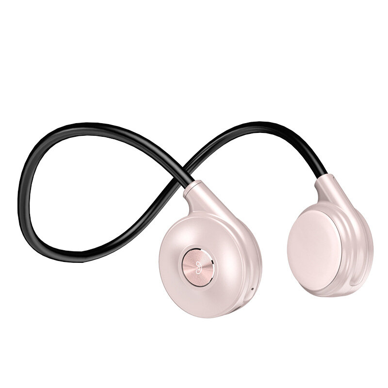 М-1С Костная передача Bluetooth беспроводные наушники розового цвета для спорта, двойной звук HD, легкий удобный дизайн