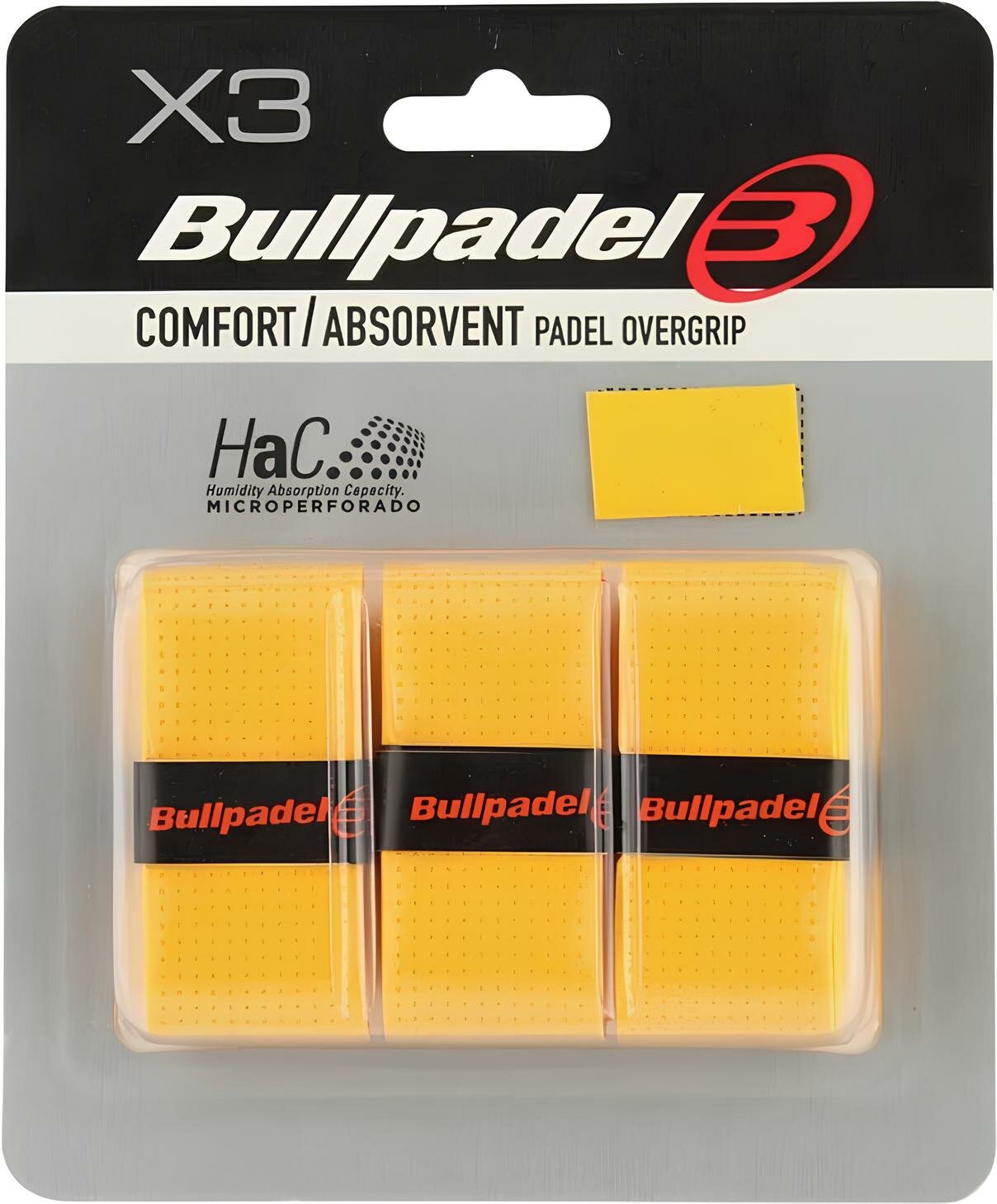 Овергрип (намотка) для ракетки Bullpadel GB1201, 3 шт, желтый Розовый