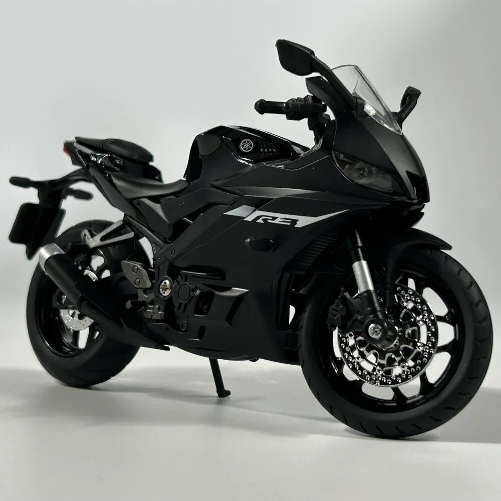 Игрушечный 1:12 Yamaha YZF R3 Спортивные гонки, Модель из сплава, Со звуком и светом, Коллекционные предметы