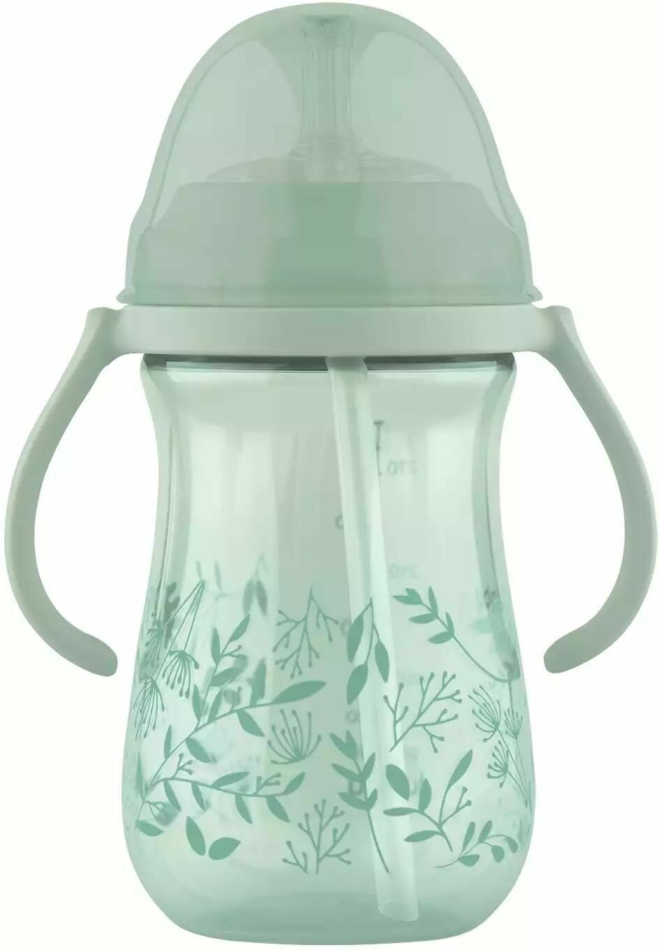 Поильник Lubby с трубочкой, от 9 месяцев, 300 мл, PP, силикон