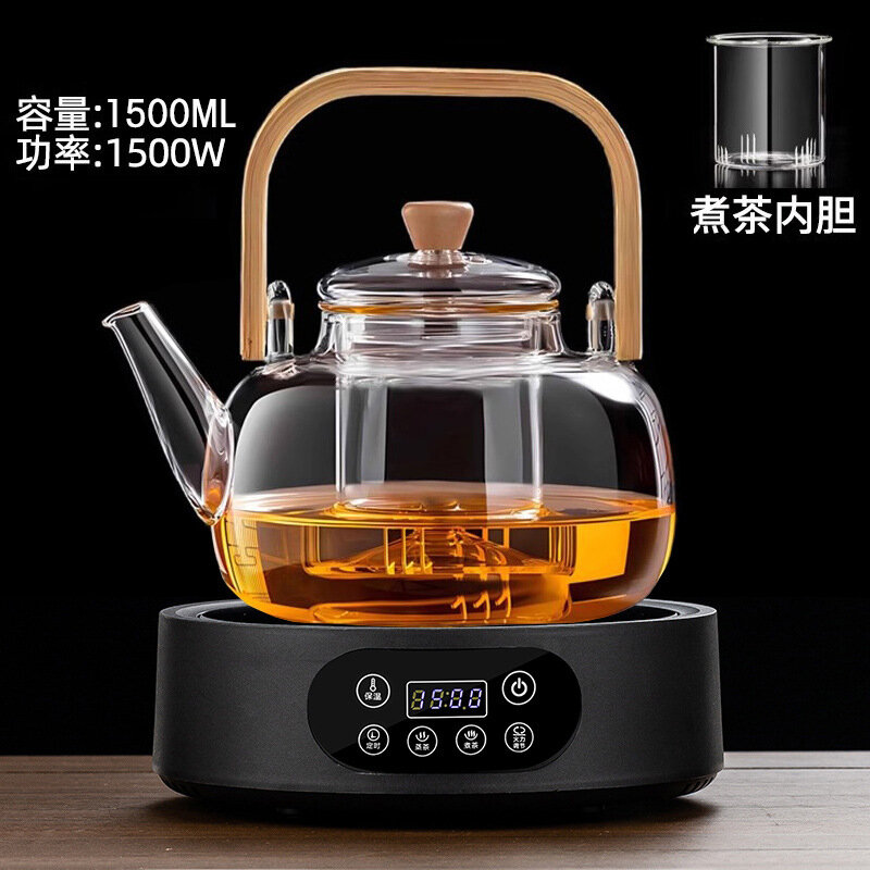 Электрическая керамическая плита Zhengmingtang 1500 Вт для дома, чайник с функцией кипячения воды, интегрированная функция приготовления на пару и кипячения, многофункциональный чайник.