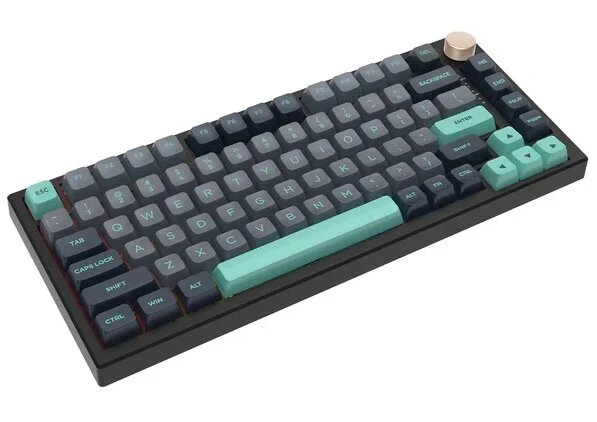 Клавиатура проводная VGN N75 Caribbean Blue, черный, голубой, RGB