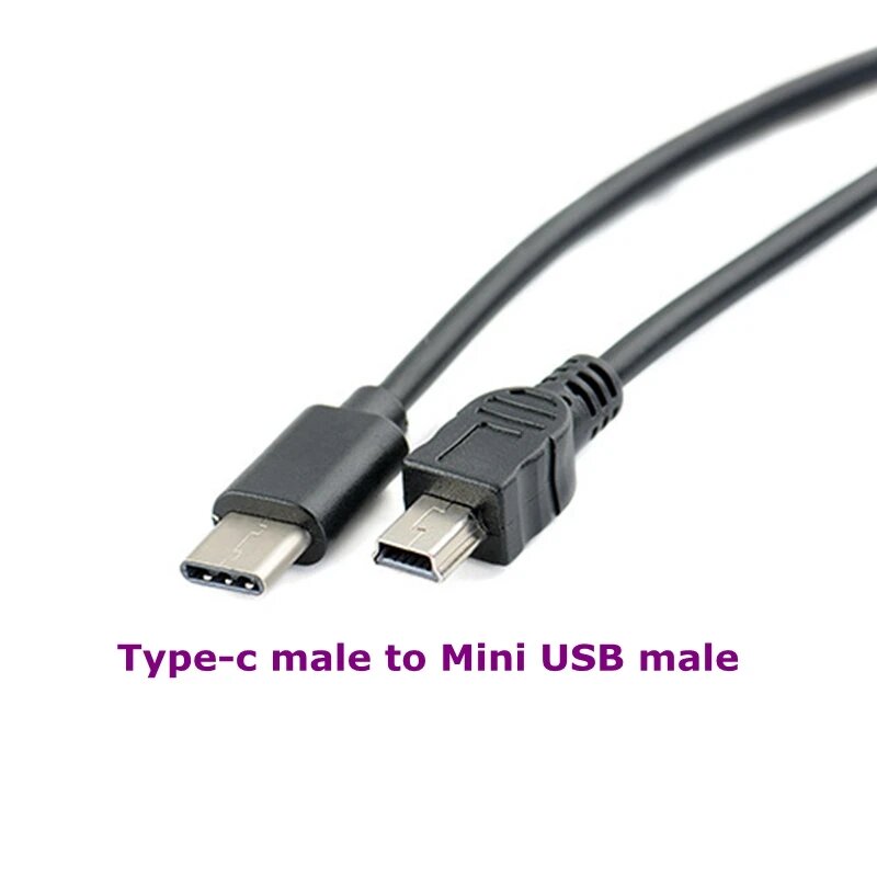 Кабель Type-C - Mini USB, черный