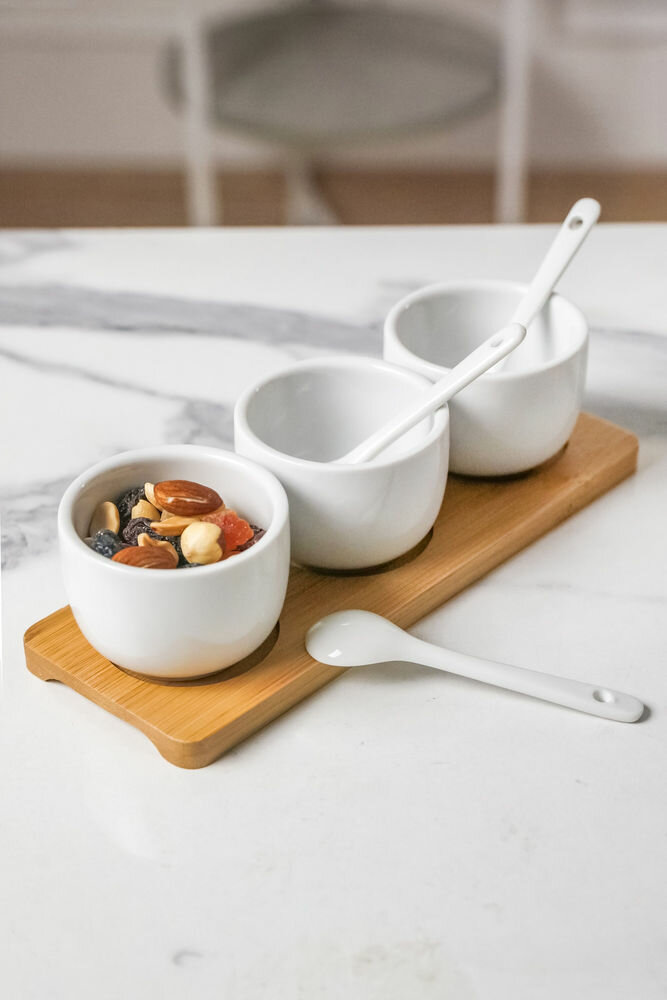 Набор соусников ористи, фарфор, белый, 7 предметов, Koopman International 795880010