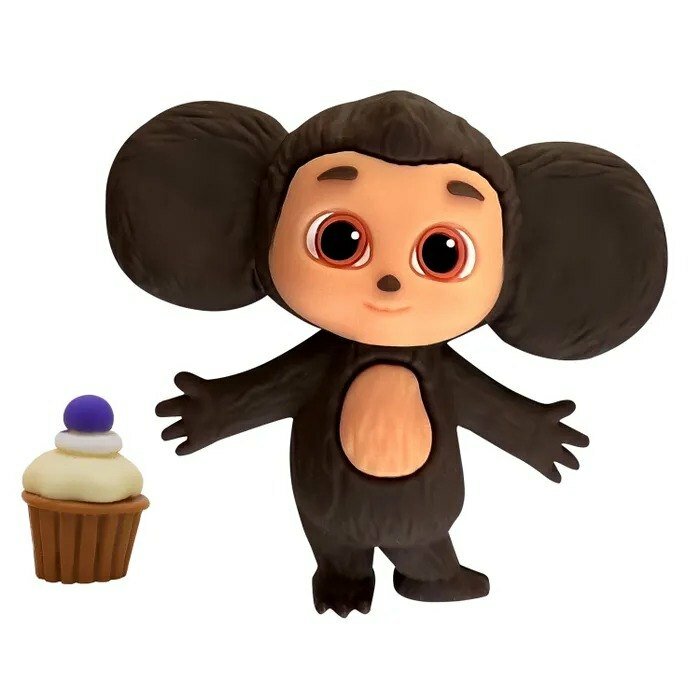 Фигурка Чебурашка, с аксессуаром черничный маффин, Funky Toys, (4х11х13), (CHE2403-3)