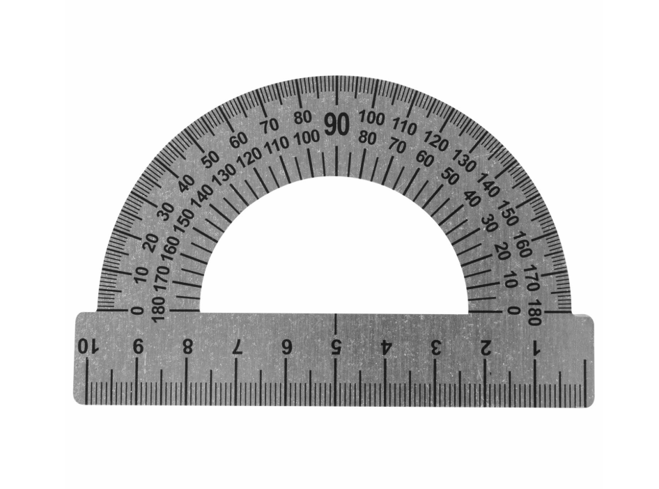 Транспортир 10 см 180гр стальной