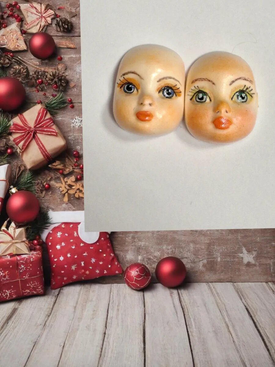 Набор лиц - 2 шт, для ватной игрушки