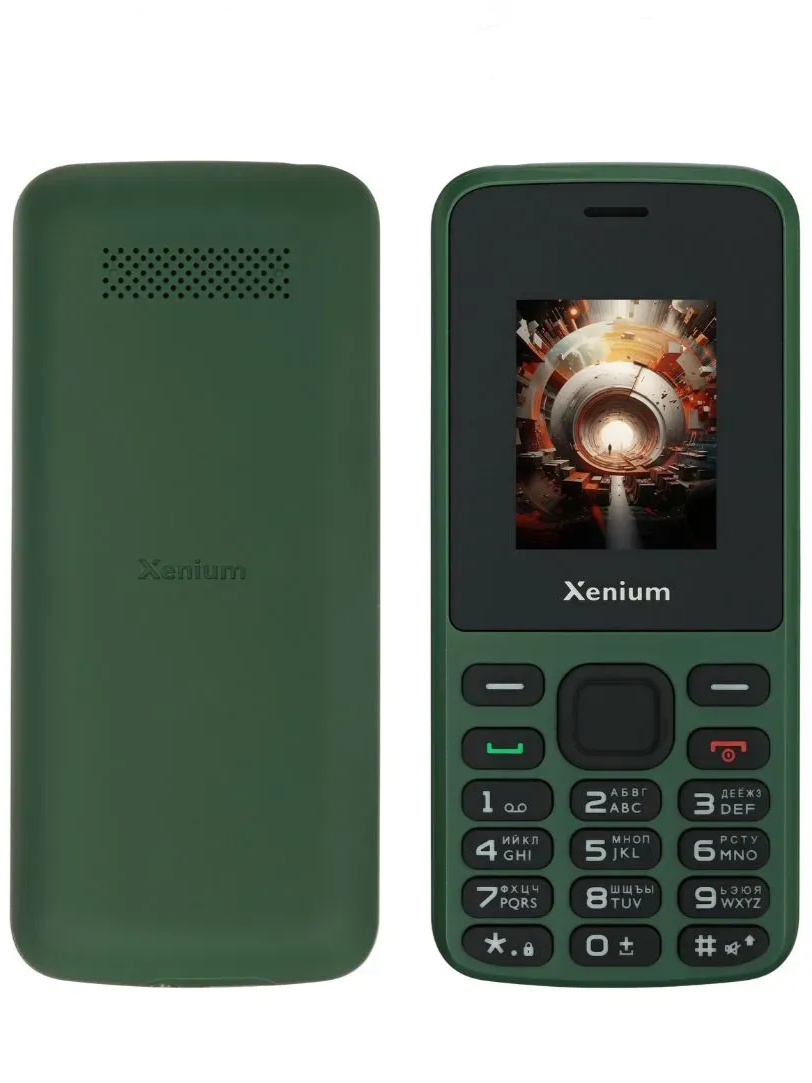 Мобильный телефон Xenium X175 Зеленый 2 sim 1.77″ цветной 2G 1700 mAh RU