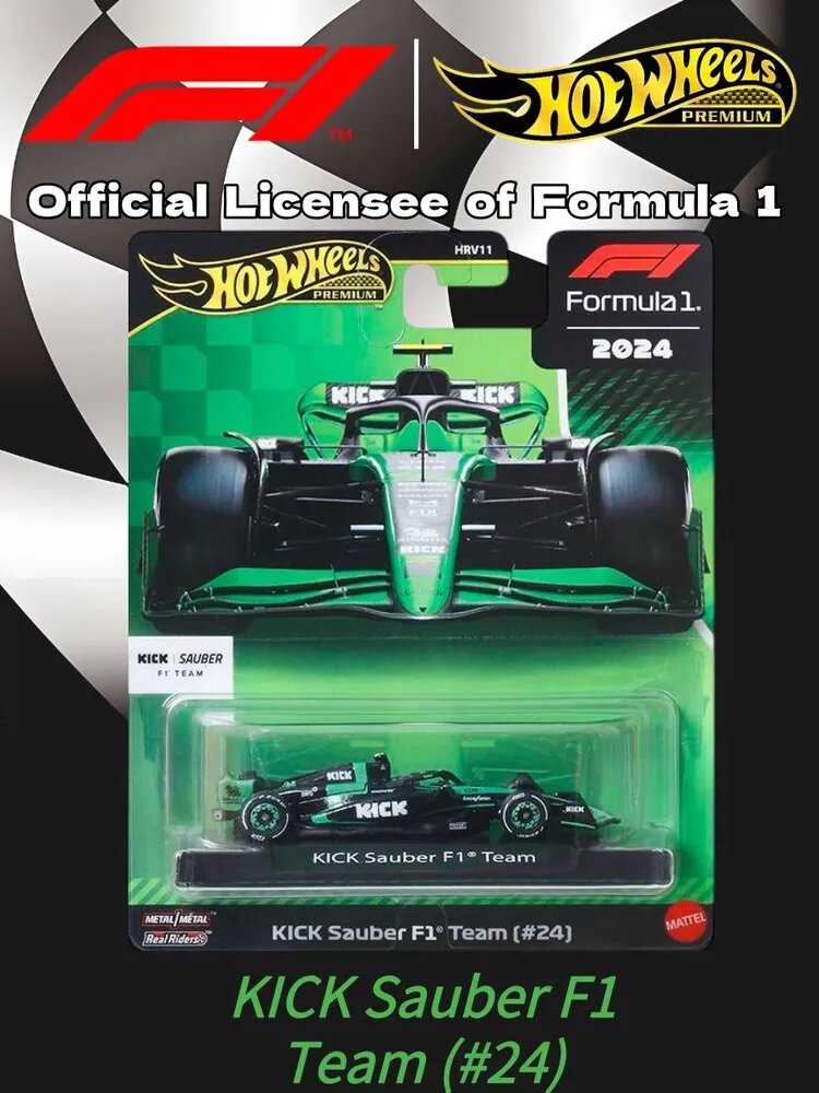 Hot Wheels Premium KICK Sauber F1 Team C44 #24 Zhou Guanyu 1:64 лимитированная коллекционная модель