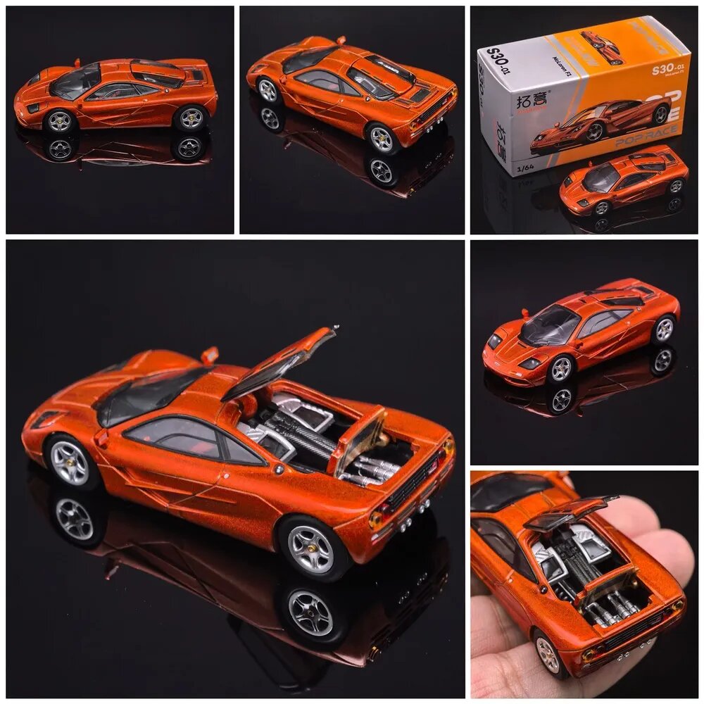 Машинка POP Race 1/64 S30-01 McLaren F1, оранжевый, металл