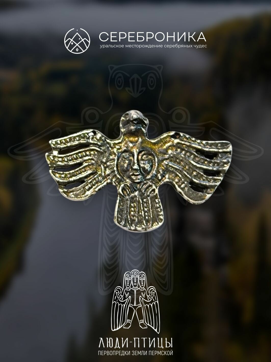 Значок Сереброника, серебро, 925 проба, чернение