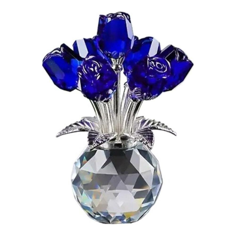 Декоративная фигурка для дома в виде розы из хрусталя