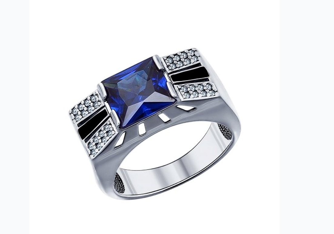 Печатка, серебро, 925 проба, родирование