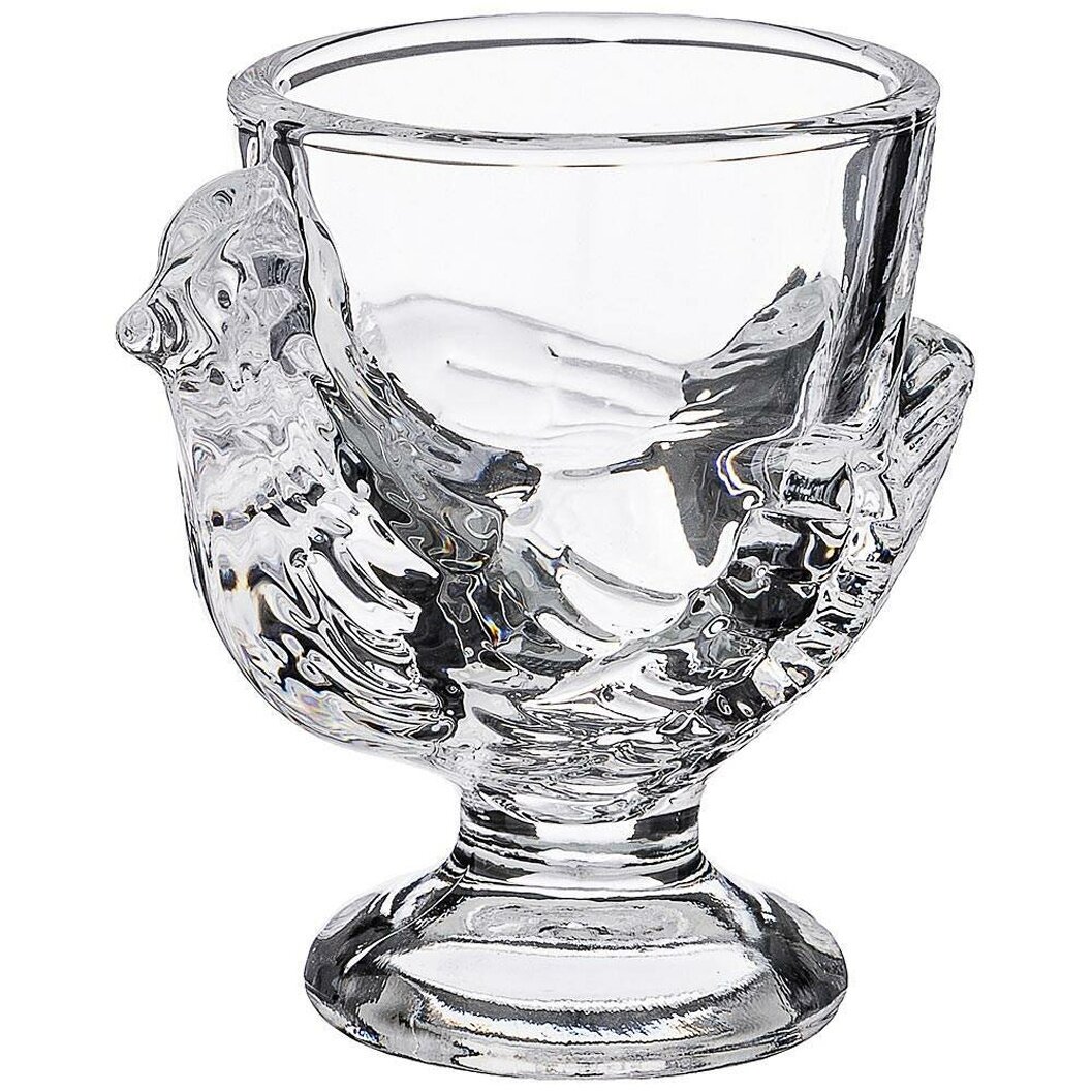 Подставка под яйцо "Muza", стекло, 7х5х7 см, прозрачная, серия Пасха