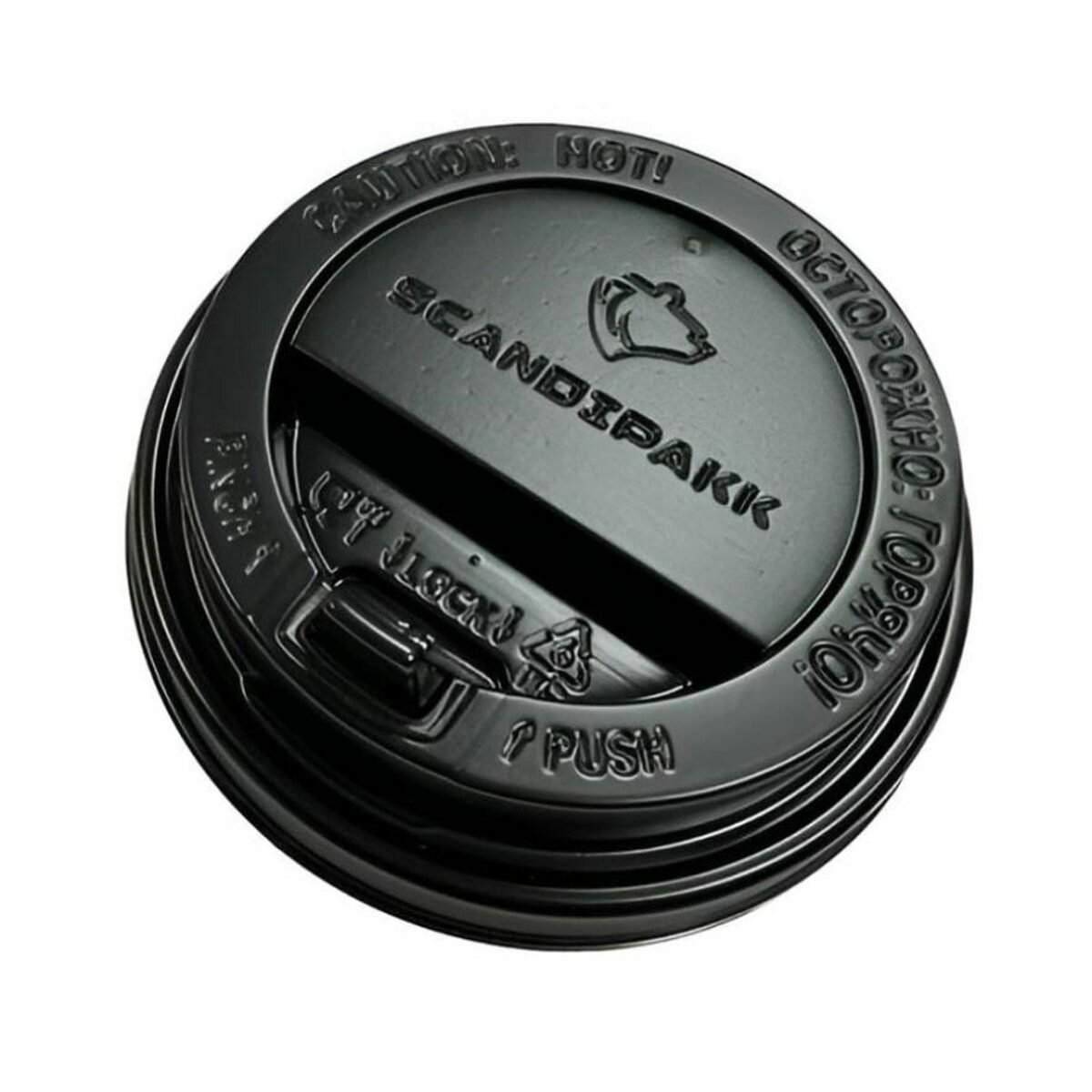 Крышка для стакана с клапаном, ПС, D=90мм, черная, 1000шт. (1815619)