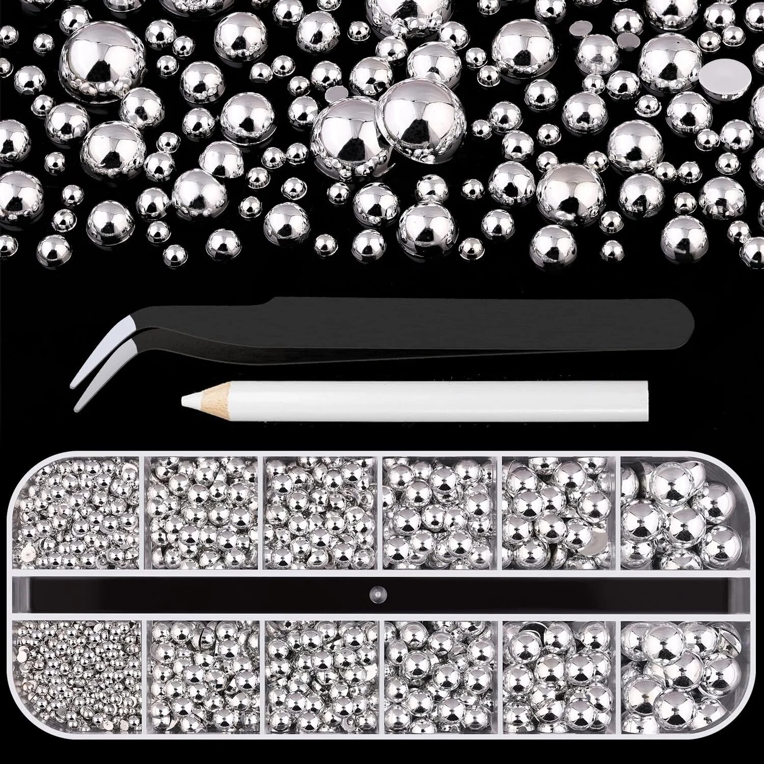 MAFANAILS 3D Украшения для ногтей SET3, 12 сеток