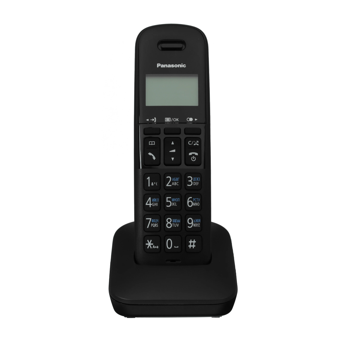 Радиотелефон Panasonic KX-TGB610RUB, цифровой, книга до 50 номеров, блокировка вызовов, АОН/Caller ID, часы, черный