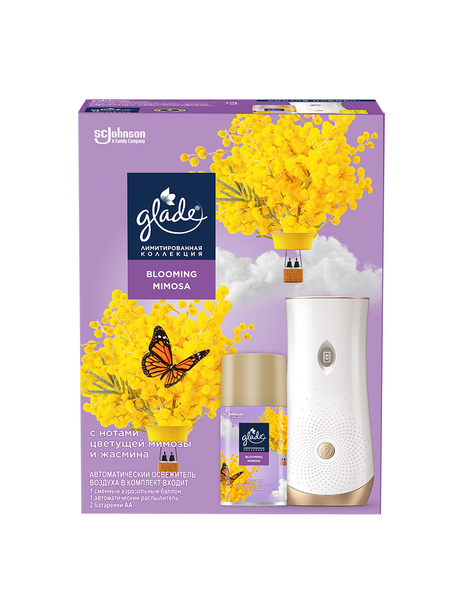 Освежитель воздуха Glade Automatic Автоматический "Blooming Mimosa", комплект, 269 мл