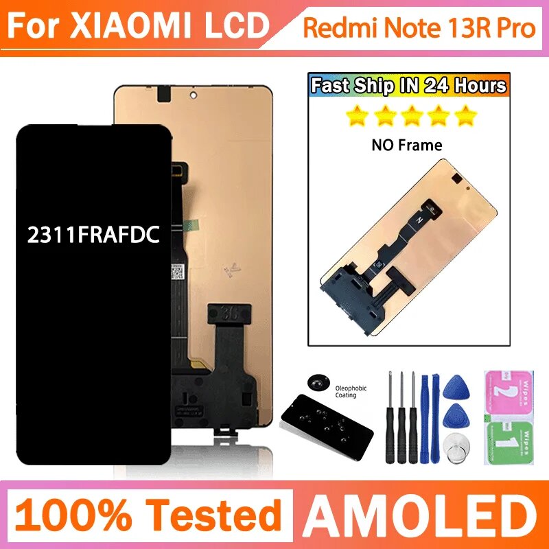 6,67 "для Xiaomi Redmi Note 13R Pro 5G ЖК-дисплей 2311FRAFDC, сенсорный дигитайзер в сборе для Redmi Note13R Pro, ЖК-дисплей
