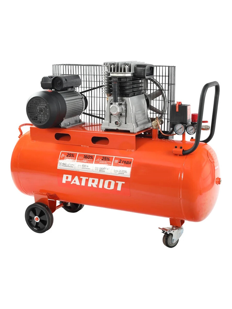 Компрессор масляный Patriot PTR 100-440I 10 бар, 330 л/мин, 100 л