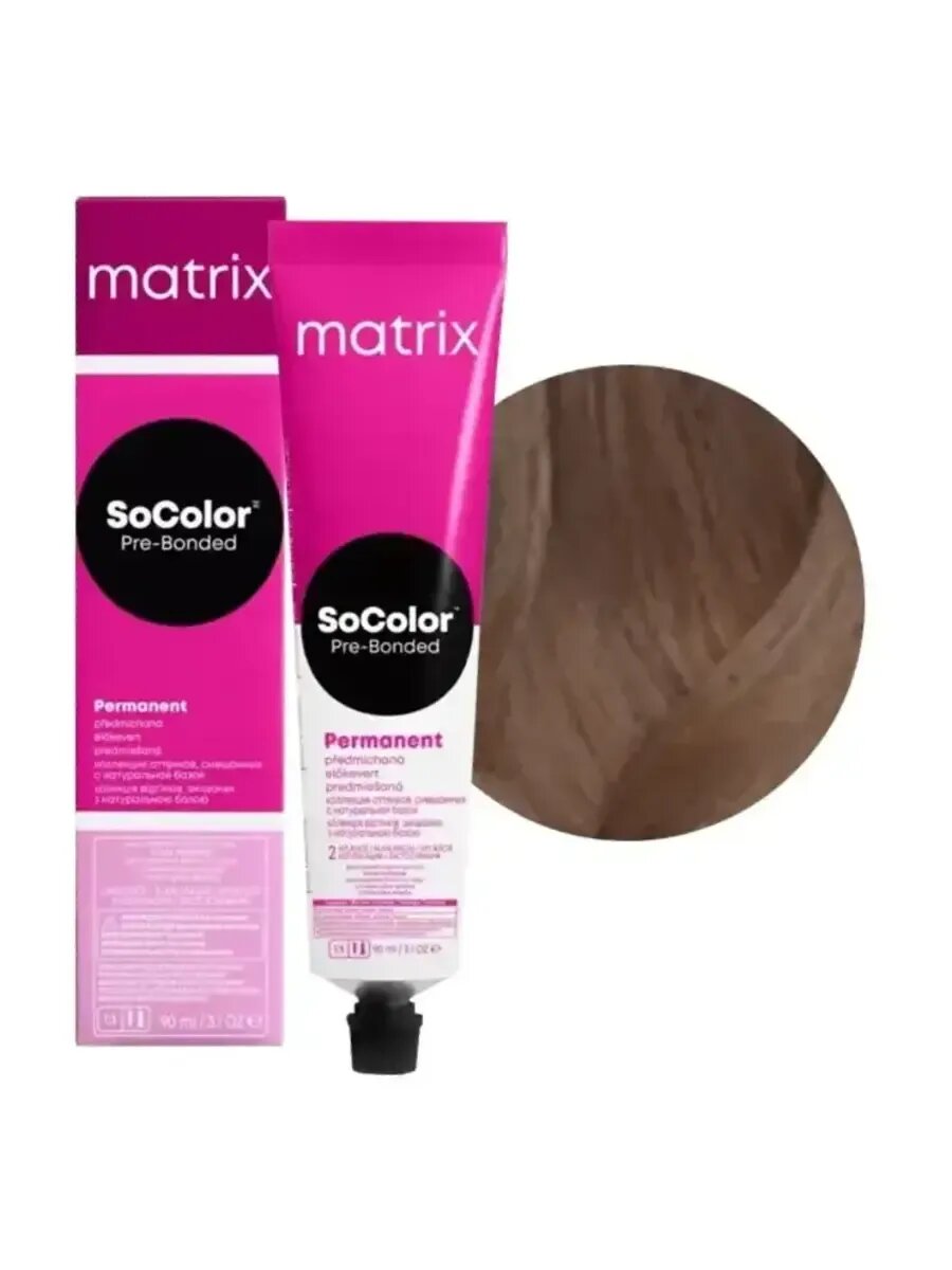 Краска для волос Matrix Coloring Hair SoColor Pre-Bonded, Перманентная краска для волос с бондером, 6NV