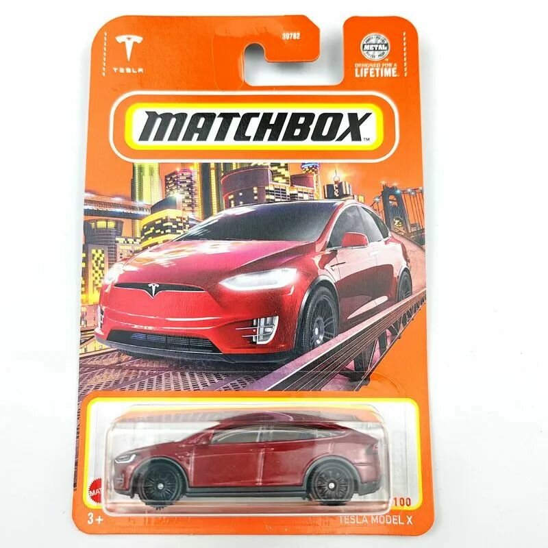 Машинка Matchbox Tesla model X бордо