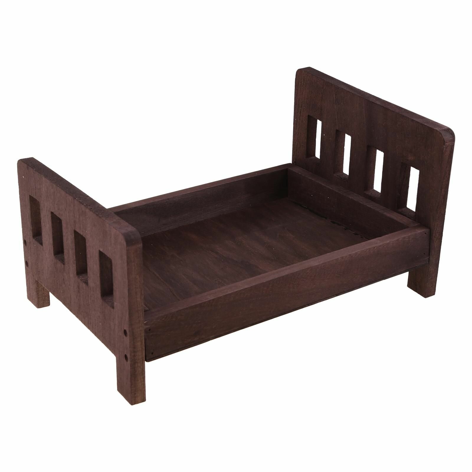 Деревянная откидная кроватка для фотосъёмки новорождённых, кофе