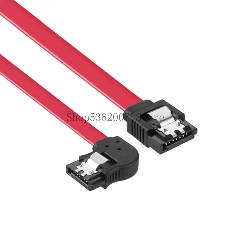 SATA3.0 кабель угловой, красный, Bend on the right