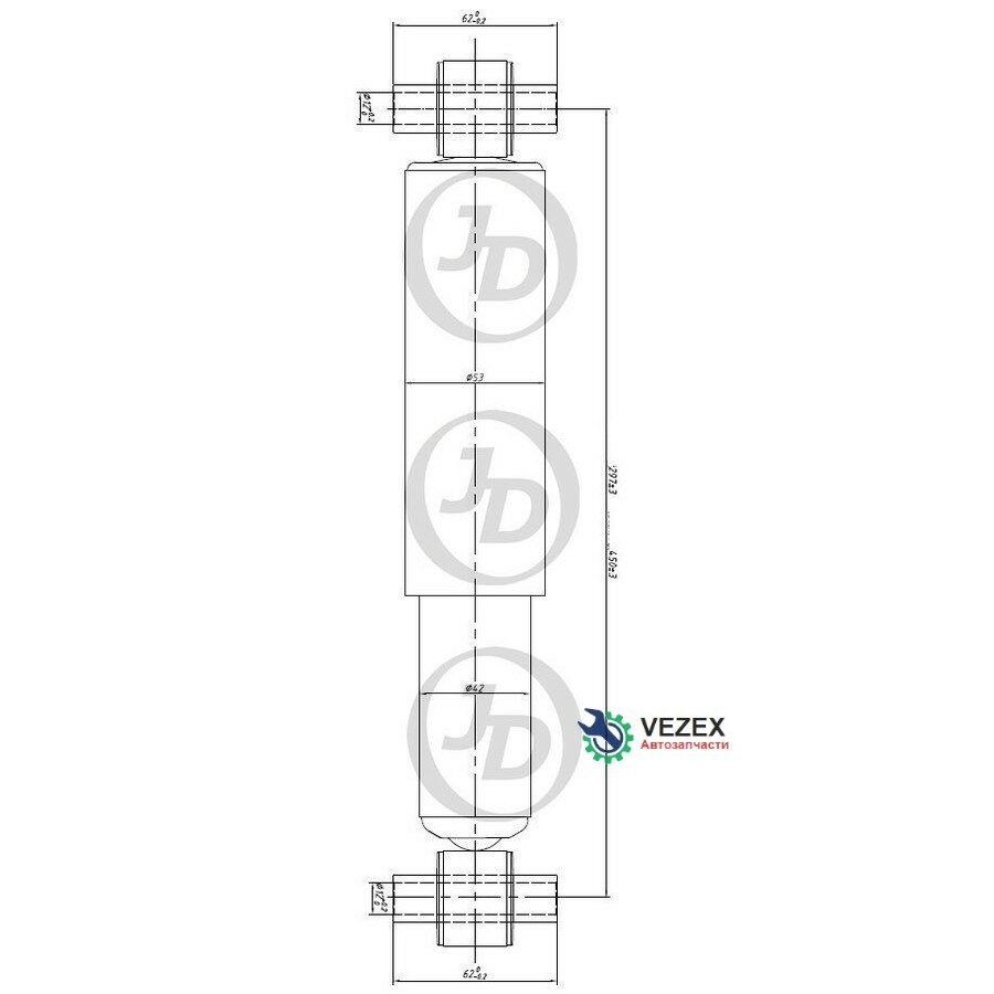 JUST DRIVE JAA0131 Амортизатор газомасляный задний /344363/