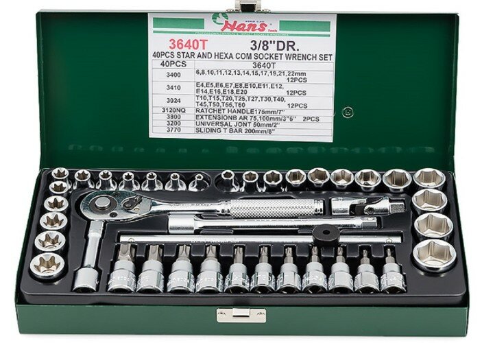 Набор головок TORX HANS 3640T
