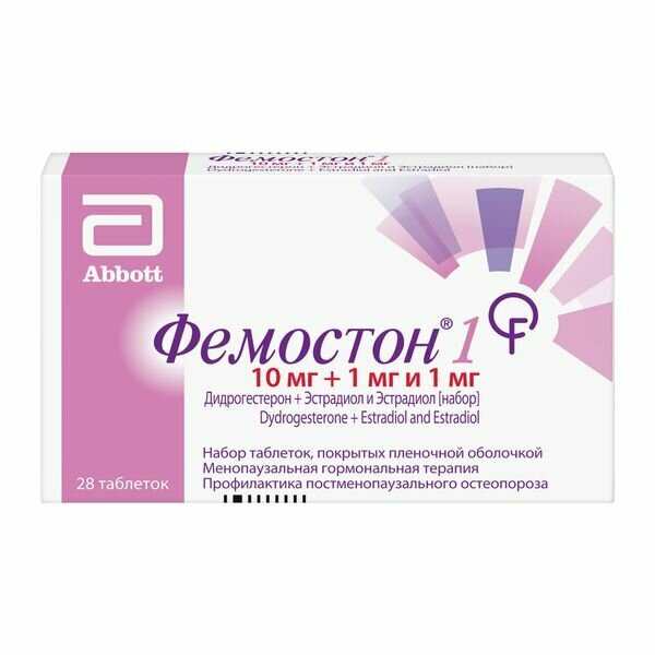 Фемостон 1 набор таблетки п/о плен. 10мг+1мг и 1мг 28шт