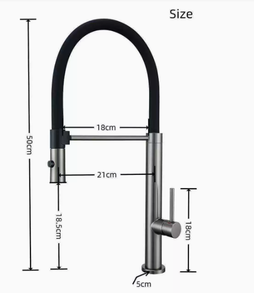 Смеситель для кухни с гибким изливом и краном под фильтр для питьевой воды графит