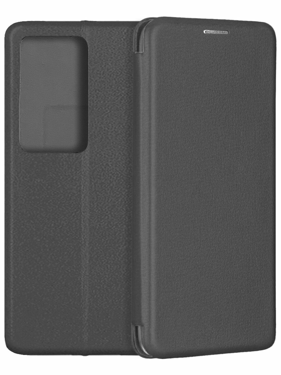 Чехол-книжка для Redmi 15 черный / подставка, отделение для карт