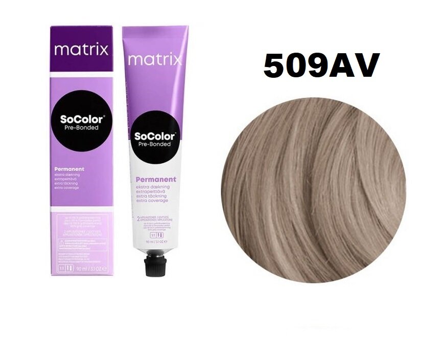 Matrix краска Socolor Pre-Bonded 509AV очень светлый блондин пепельно-перламутровый, 90 мл Матрикс