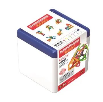 Конструктор MAGFORMERS Basic Set Line 40PCS Магнитный конструктор для мальчиков и девочек, 40 деталей