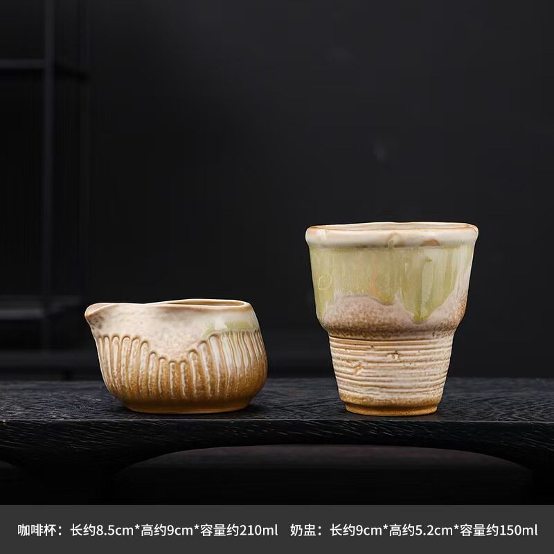Чашка для латте-арта, молочник, керамическая чашка для соуса в винтажном стиле, мини-молочник, кувшин для меда, кувшин для сока.