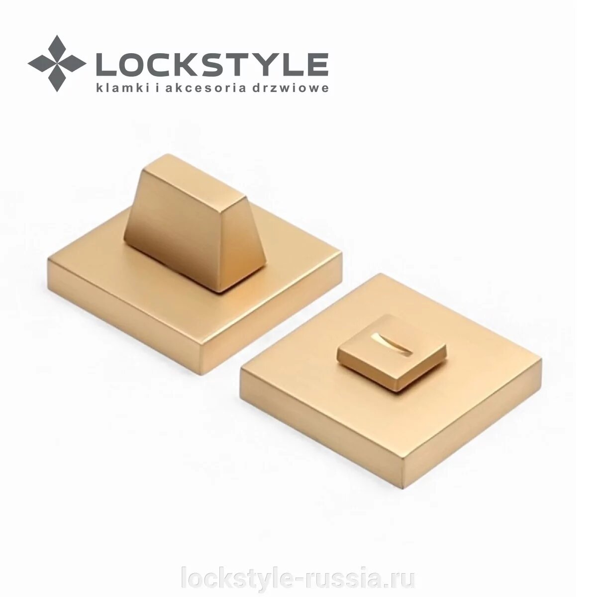 Накладка дверная с поворотной кнопкой, фиксатор LOCKSTYLE WC ZN цвет BB (матовое золото), 020201100