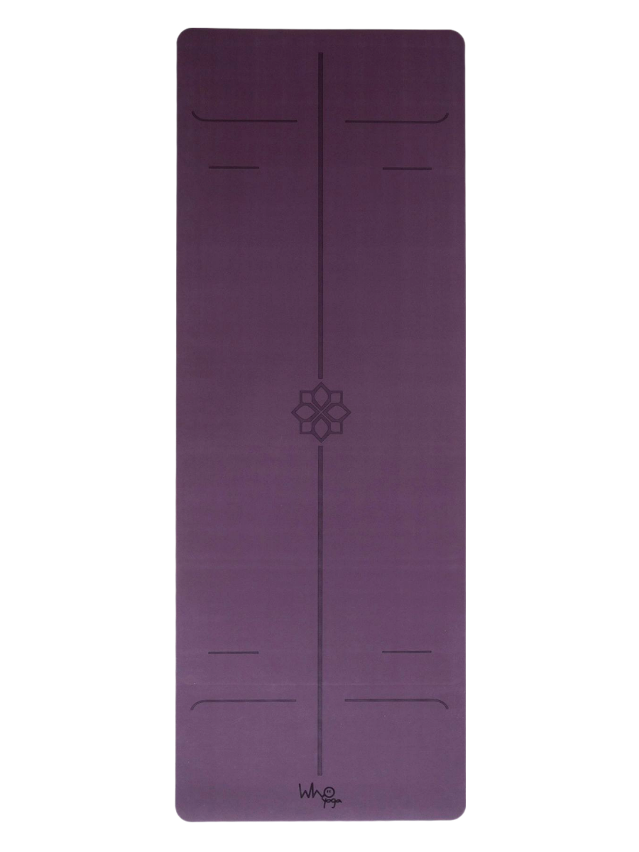 Коврик для йоги WHO YOGA из натурального каучука серии premium matte цвет Чароит