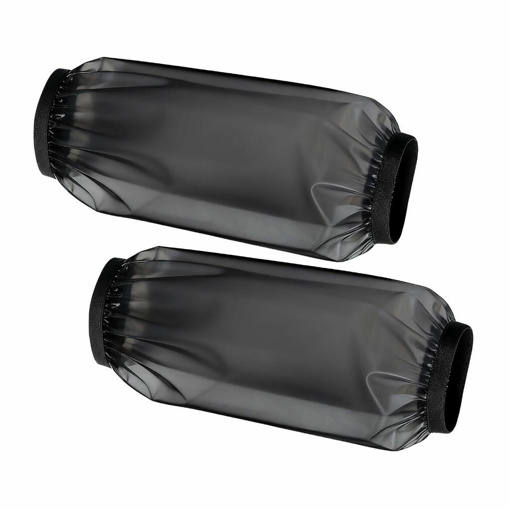 Прозрачные эластичные защитные нарукавники, водонепроницаемые, для готовки, уборки, домашних дел (2 шт.), - Black medium size