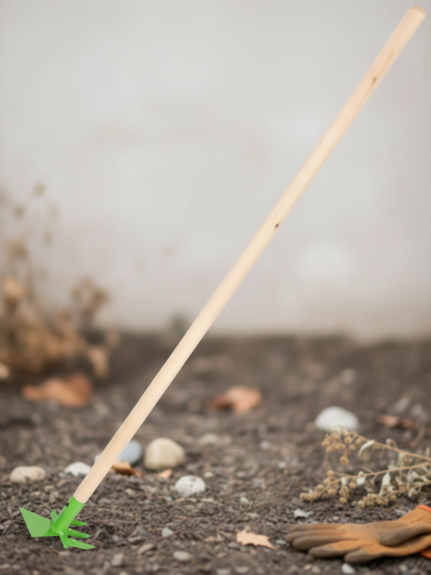 Мотыжка комбинированная HouseLoft МК3КЛ02, тяпка-грабли металл 1200 мм, садовый инструмент для прополки и рыхления